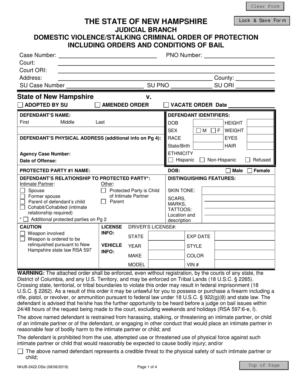 Form NHJB-2422-DSE - Fill Out, Sign Online and Download Fillable PDF ...