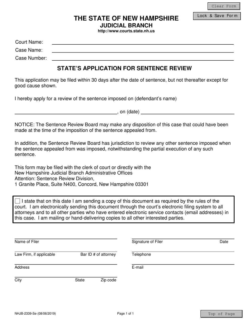 Form NHJB-2339-SE - Fill Out, Sign Online and Download Fillable PDF ...