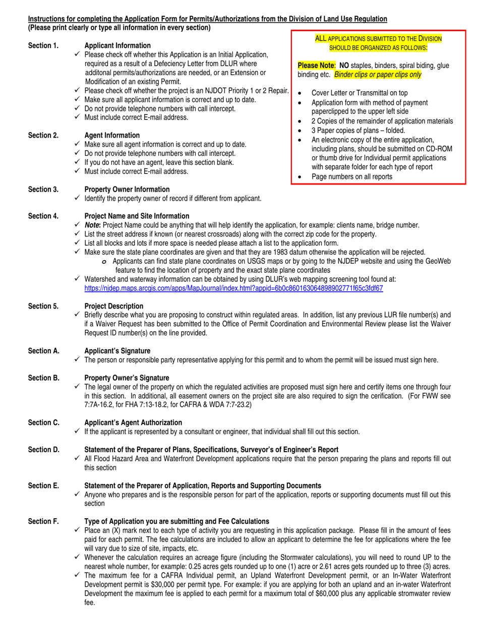 Download Instructions for Application Form for Permit(S)/Authorization ...