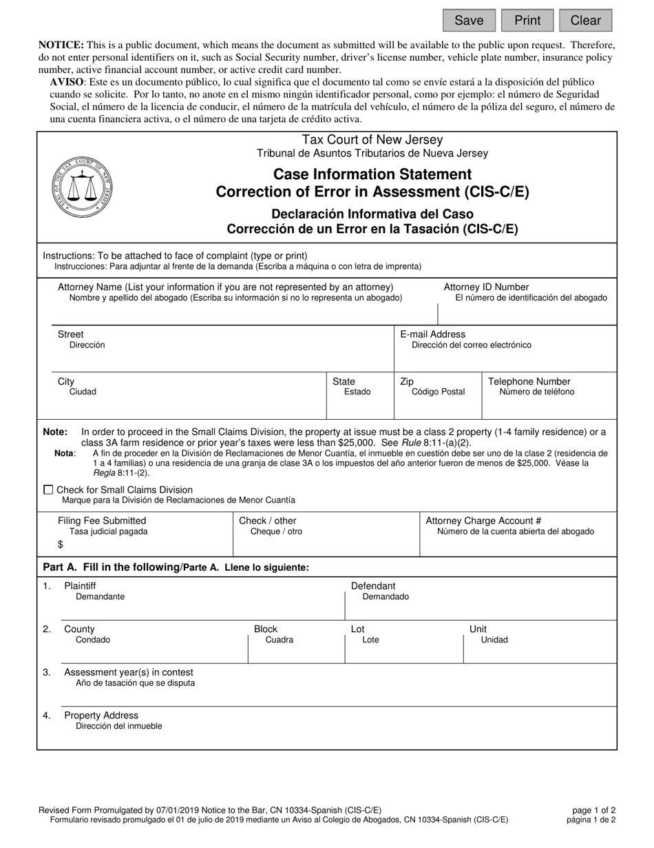 Form 10334 - Fill Out, Sign Online and Download Fillable PDF, New ...