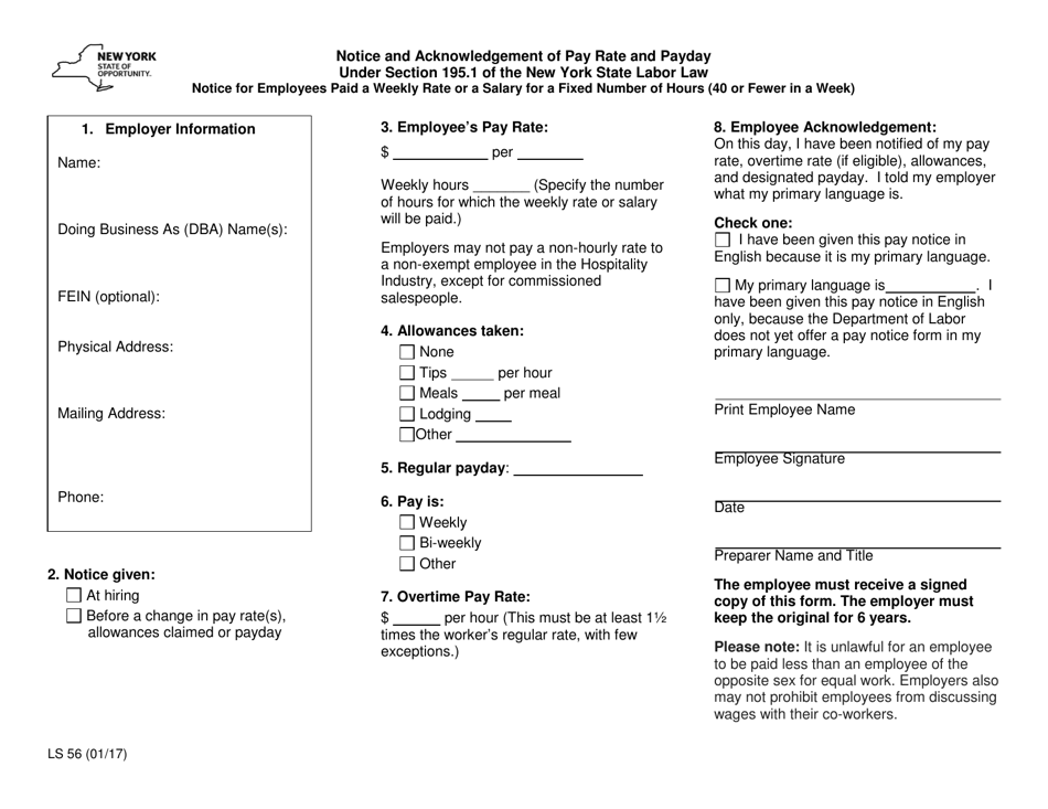 Fillable Form Ls 56 - Printable Forms Free Online