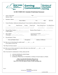 Form 103 Schedule D - Fill Out, Sign Online and Download Printable PDF ...