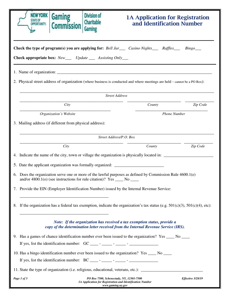 Form 1A - Fill Out, Sign Online and Download Printable PDF, New York ...
