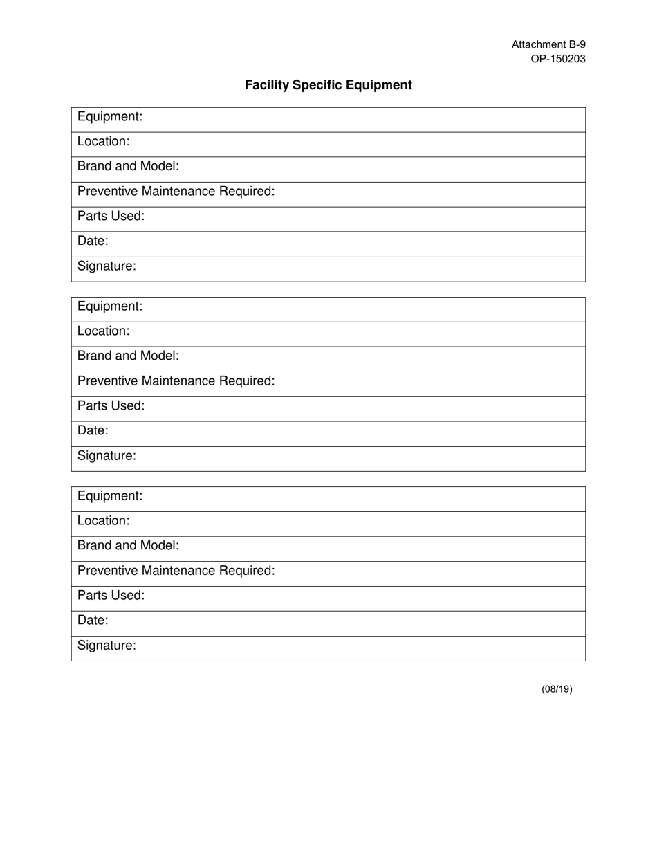 Form OP-150203 Attachment B-9 - Fill Out, Sign Online and Download Fillable PDF, Oklahoma ...