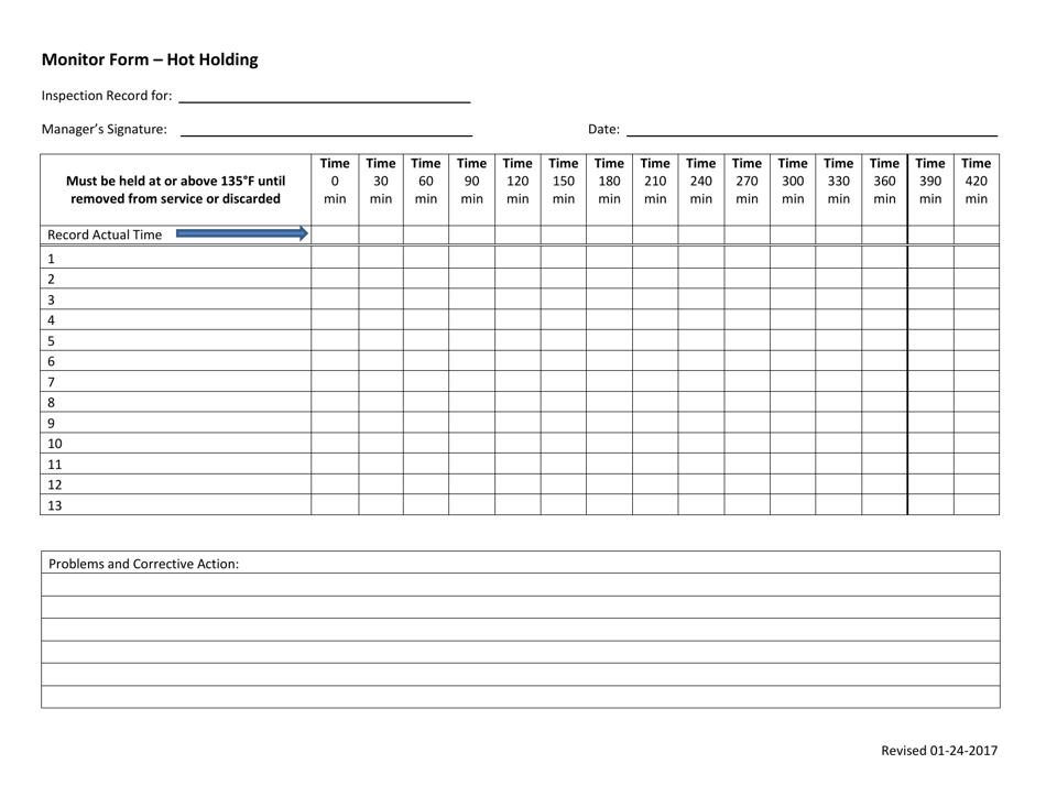 Oklahoma Monitor Form " Hot Holding - Fill Out, Sign Online and ...