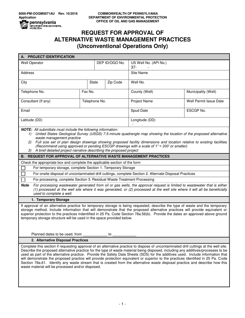 Form 8000-PM-OOGM0071AU - Fill Out, Sign Online and Download Printable ...