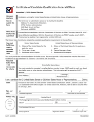 Form ELECT-501(FED) - 2020 - Fill Out, Sign Online and Download ...