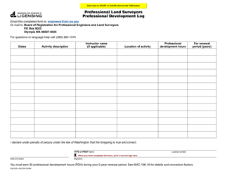 Professional Development Log Template Download Printable PDF ...