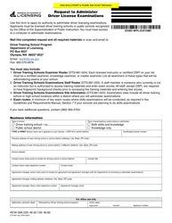 Form DTS-661-022 Download Fillable PDF or Fill Online Request to Administer Driver License ...