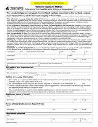 Form DLR-430-510 Download Fillable PDF or Fill Online Vehicle Impound ...