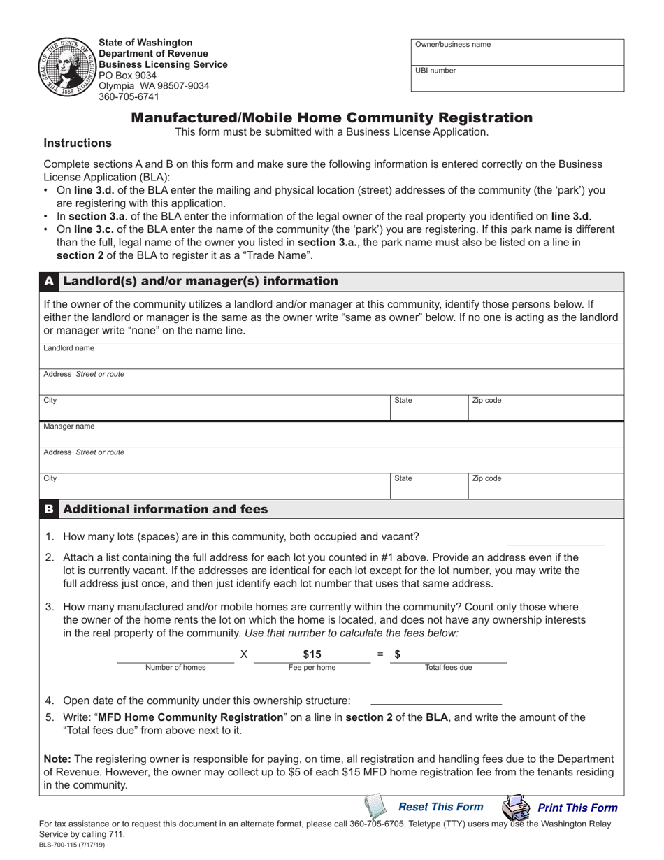 Form BLS-700-115 - Fill Out, Sign Online and Download Fillable PDF ...