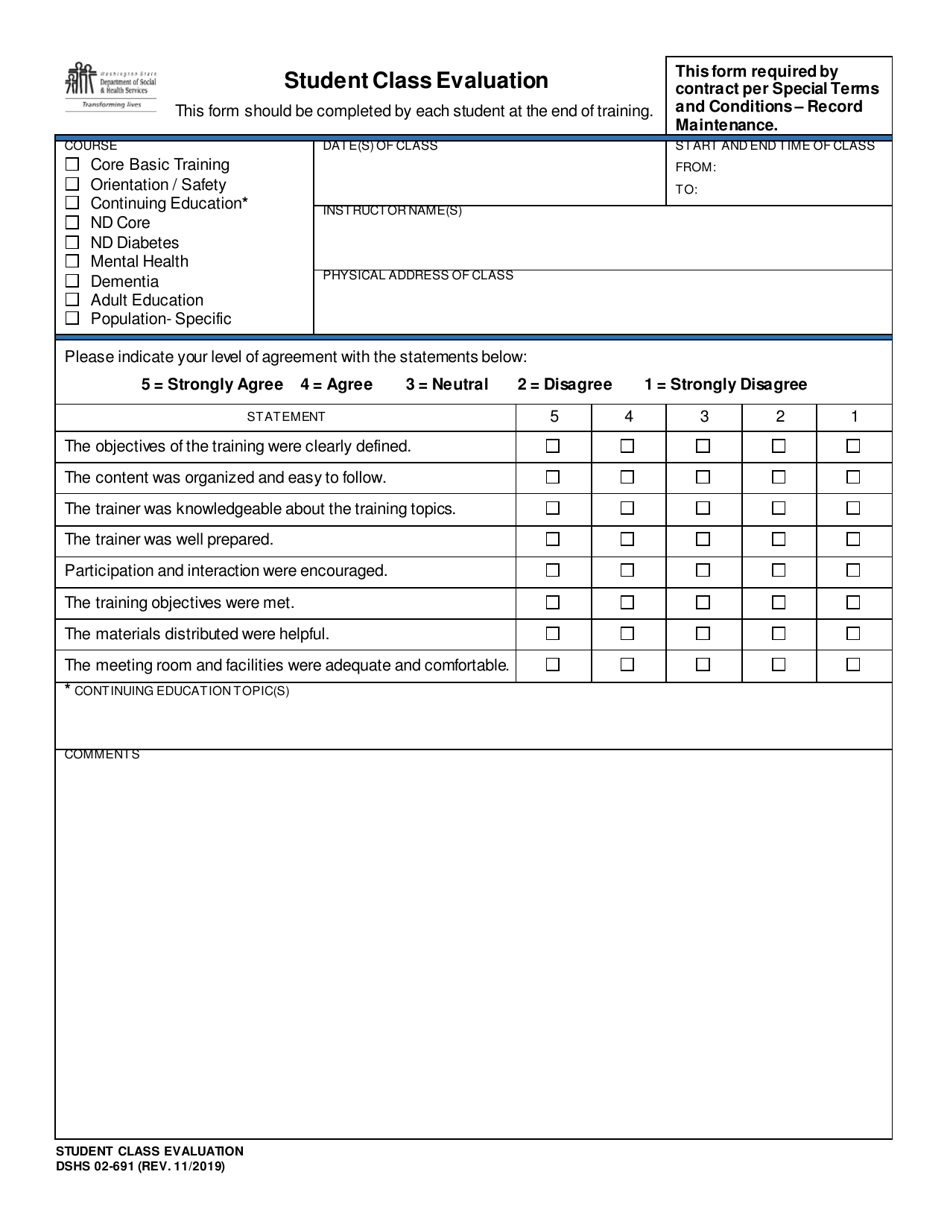DSHS Form 02-691 - Fill Out, Sign Online and Download Printable PDF ...