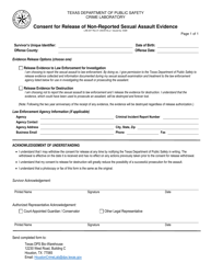 Form LAB-205 Download Printable PDF or Fill Online Non-reported Sexual ...
