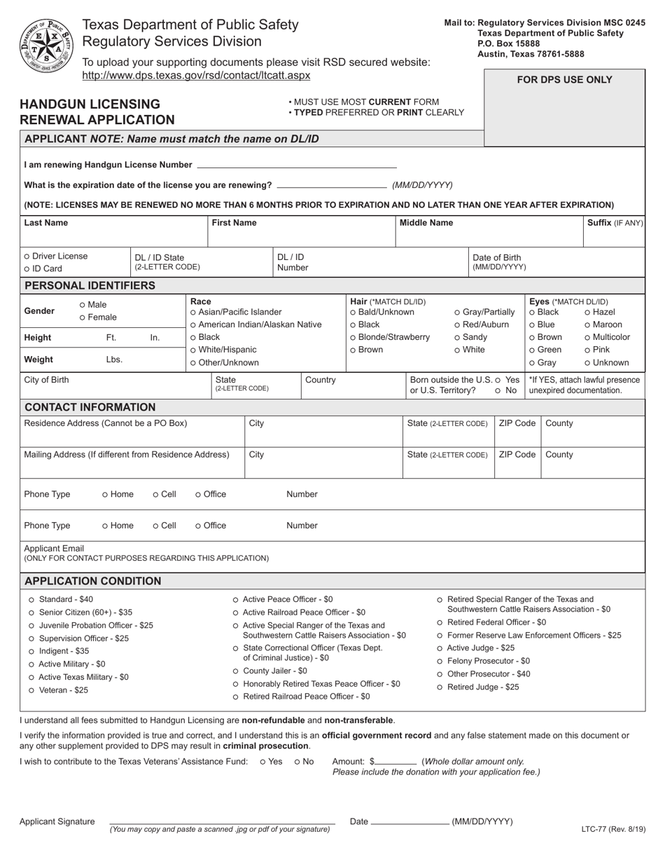 Form LTC-77 - Fill Out, Sign Online and Download Fillable PDF, Texas ...