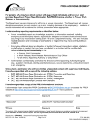 Form DOC03-478 Download Printable PDF or Fill Online Prea ...