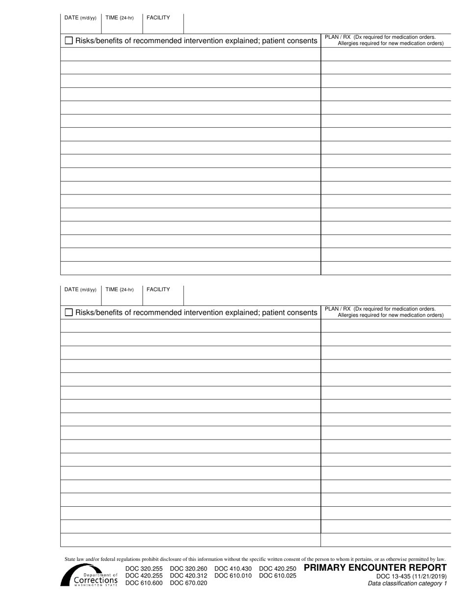 Form DOC13-435 - Fill Out, Sign Online and Download Printable PDF ...