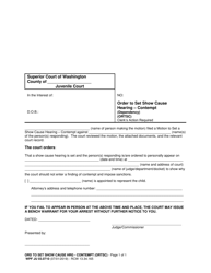 Form WPF JU03.0710 Download Printable PDF or Fill Online Order to Set Show Cause Hearing ...