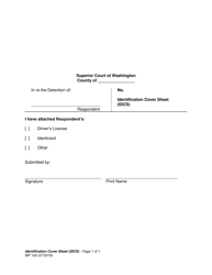 Form MP100 Download Printable PDF or Fill Online Identification Cover ...