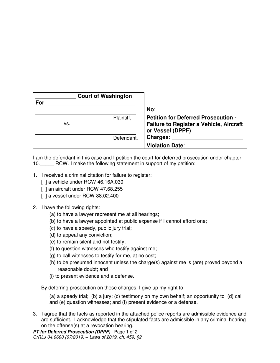 Form CrRLJ04.0600 - Fill Out, Sign Online and Download Printable PDF ...
