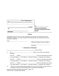 Form CrRLJ09.0800 Download Printable PDF or Fill Online Motion and Declaration for Order ...