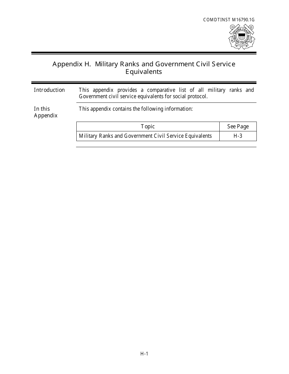 Military Ranks and Government Civil Service Equivalents Chart - Fill ...