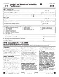 Form 592-B - 2016 - Fill Out, Sign Online and Download Fillable PDF ...