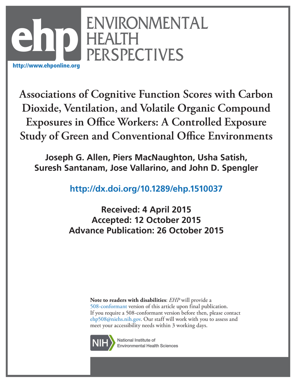 Associations Of Cognitive Function Scores With Carbon Dioxide Ventilation And Volatile Organic
