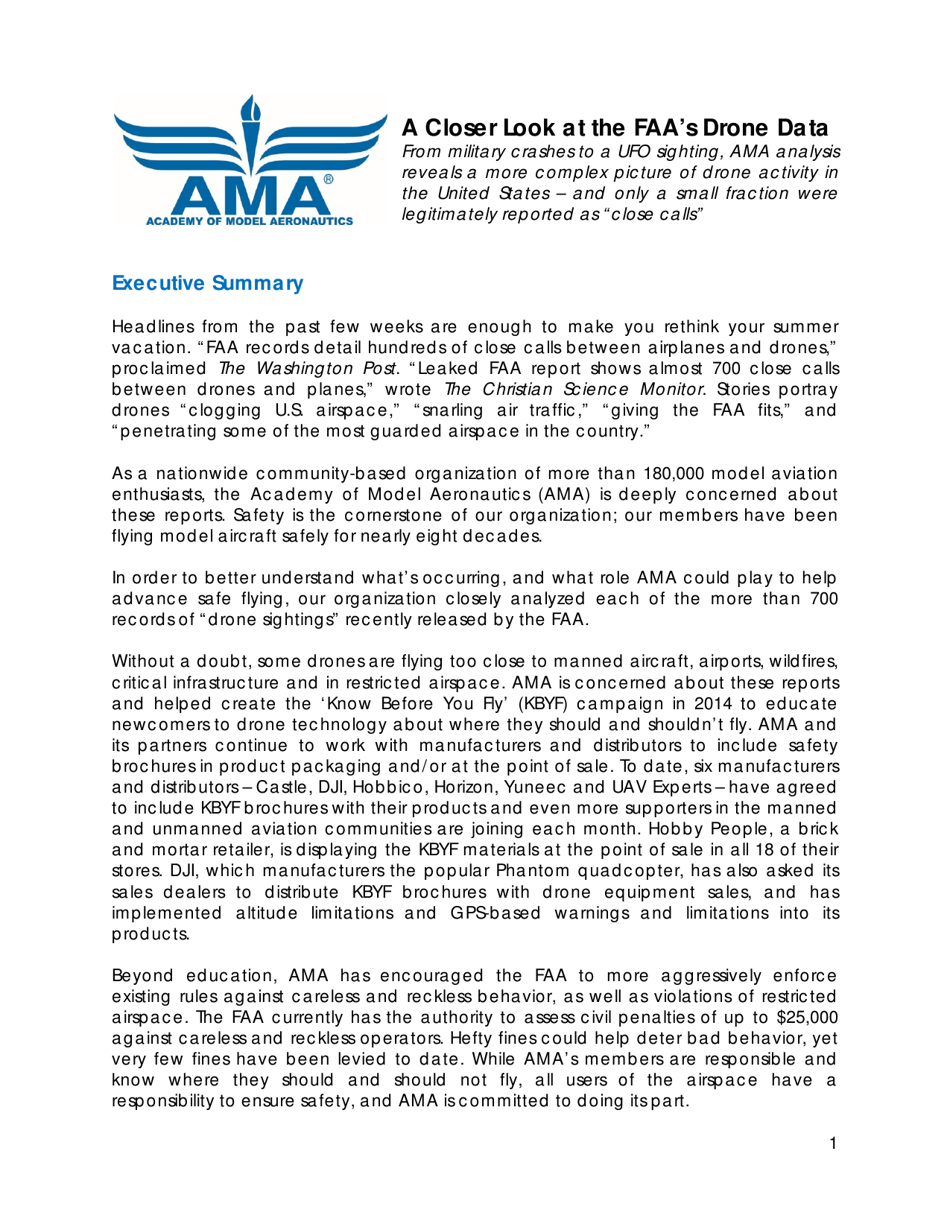 A Closer Look at the FAA's Drone Data - Academy of Model Aeronautics ...