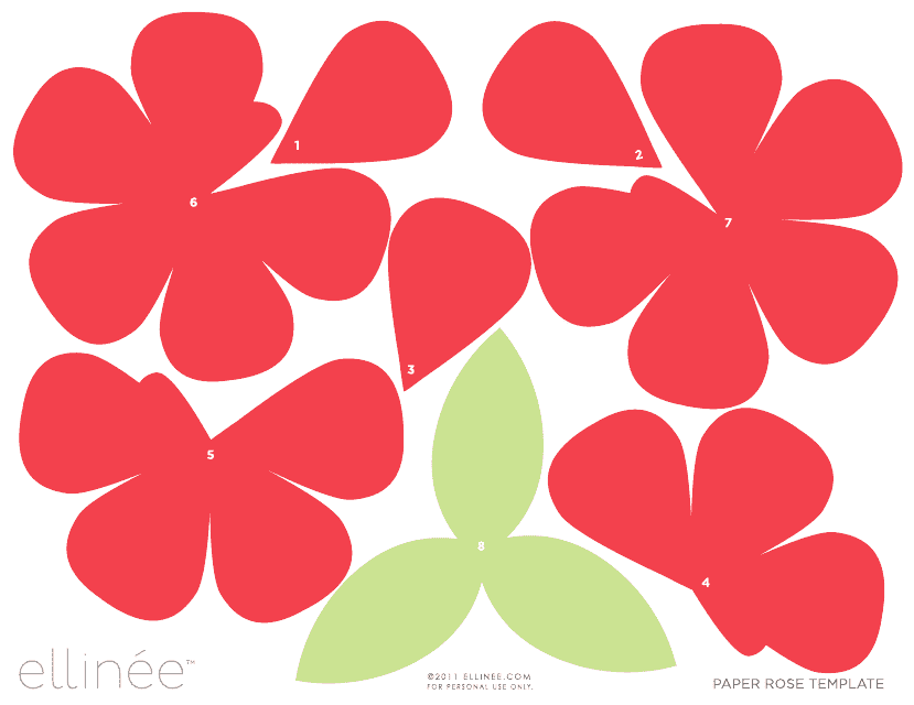 Paper Rose Template Download Printable PDF Templateroller