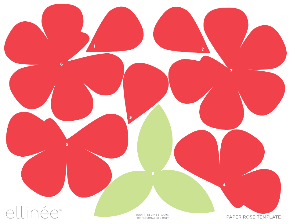 Paper Rose Template Download Printable PDF Templateroller
