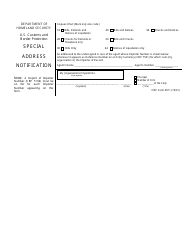 CBP Form 4811 Download Fillable PDF or Fill Online Special Address ...