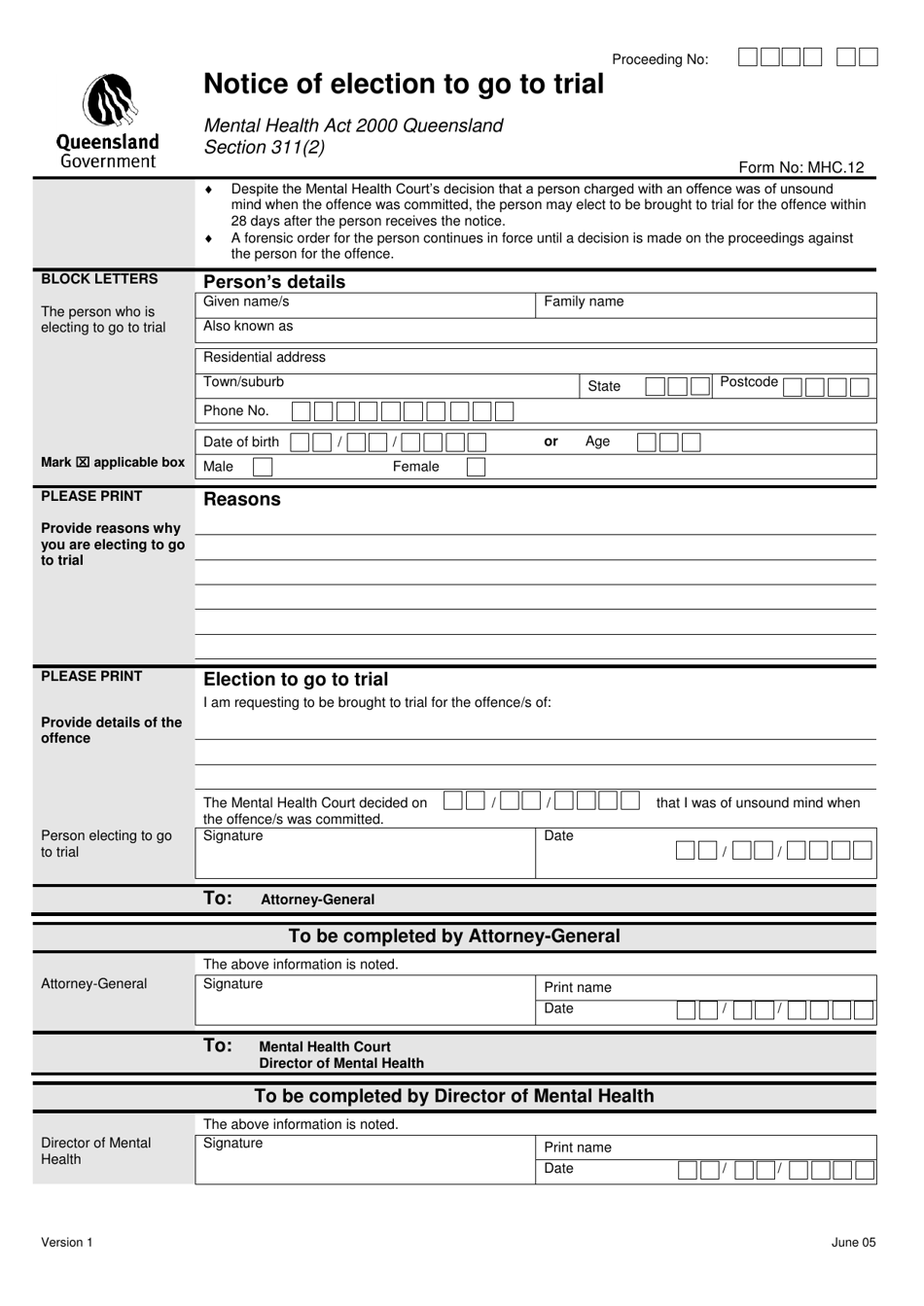 Form MHC.12 - Fill Out, Sign Online and Download Printable PDF ...