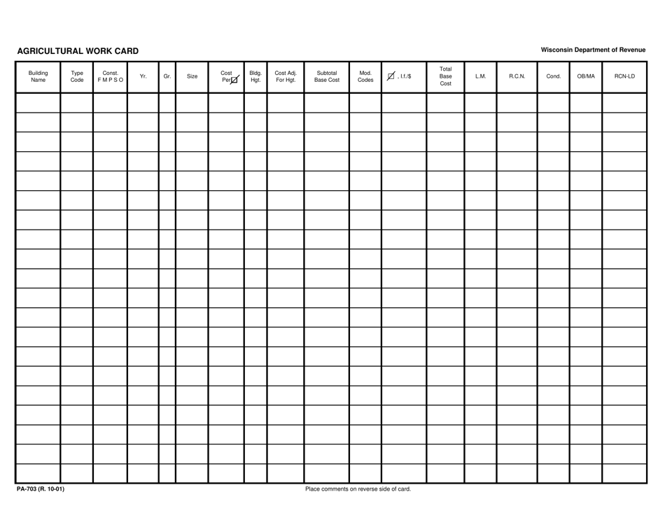 Form PA-703 - Fill Out, Sign Online and Download Printable PDF ...