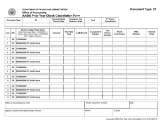 Arkansas Aasis Prior Year Check Cancellation Form - Fill Out, Sign ...