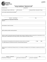 Form 8606-A Download Fillable PDF or Fill Online Therapy Justifications - Attachment to Ipp ...