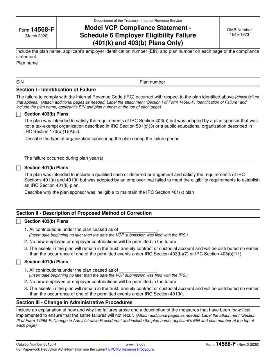 IRS Form 14568-F Schedule 6 - Fill Out, Sign Online and Download ...