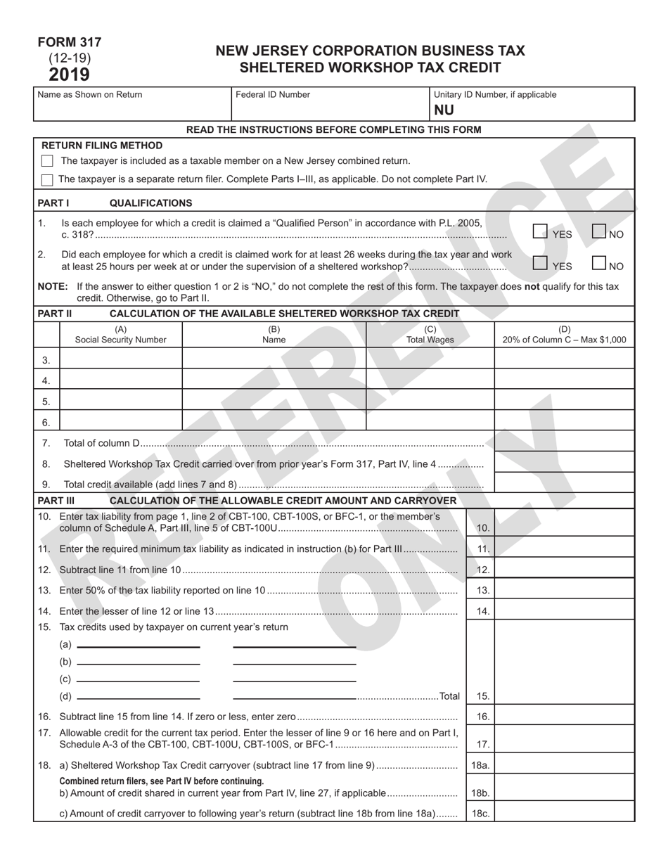 Form 317 - 2019 - Fill Out, Sign Online and Download Printable PDF, New ...