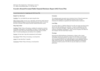 OGE Form 278E Download Fillable PDF or Fill Online Executive Branch ...