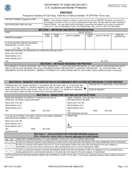 CBP Form 19 Download Fillable PDF or Fill Online Protest | Templateroller