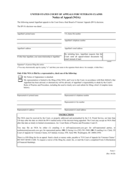 Form 1 Download Fillable PDF or Fill Online Notice of Appeal (Noa ...