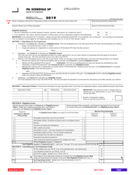 Form PA-40 Schedule SP - 2019 - Fill Out, Sign Online and Download ...