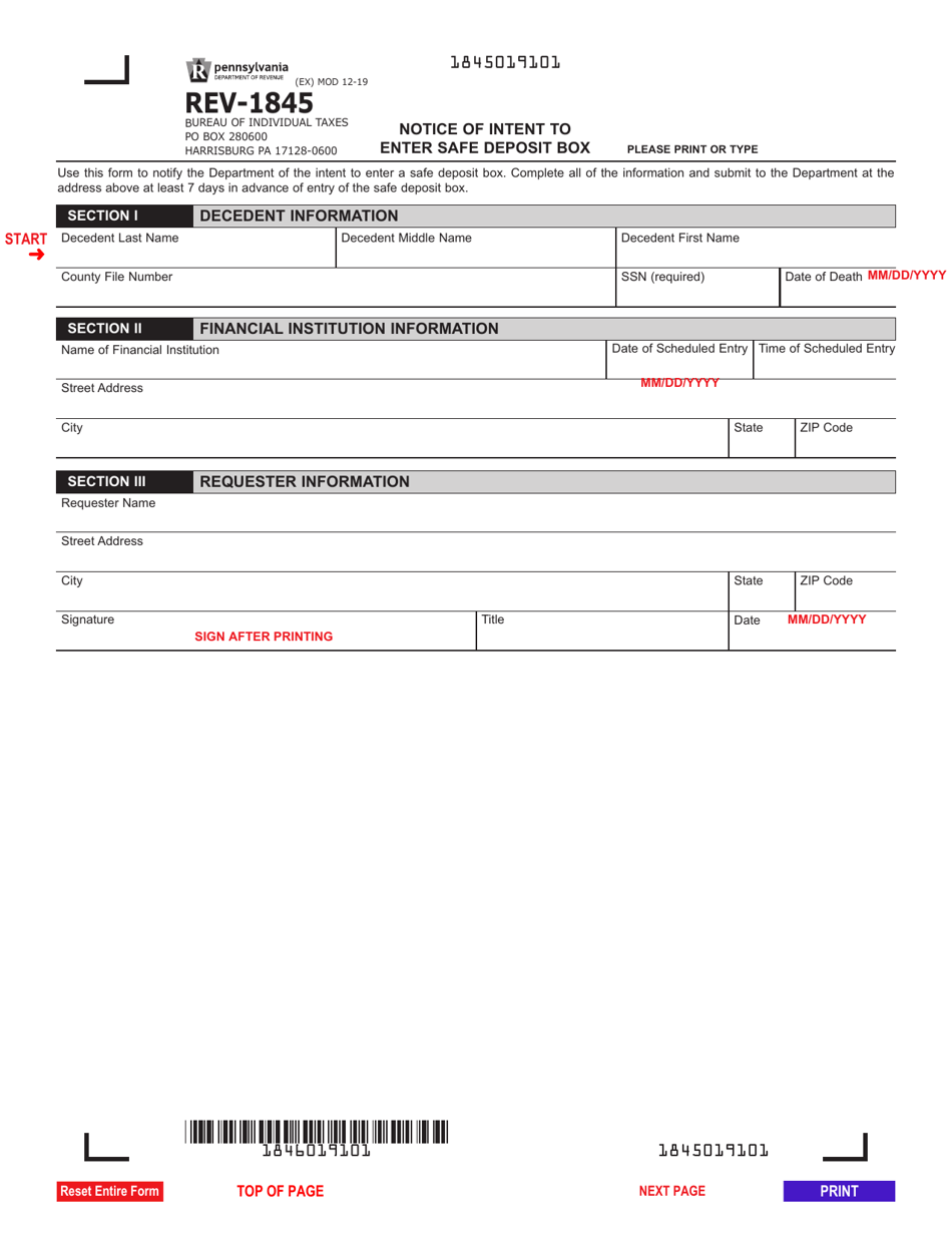 Form REV-1845 - Fill Out, Sign Online and Download Fillable PDF ...