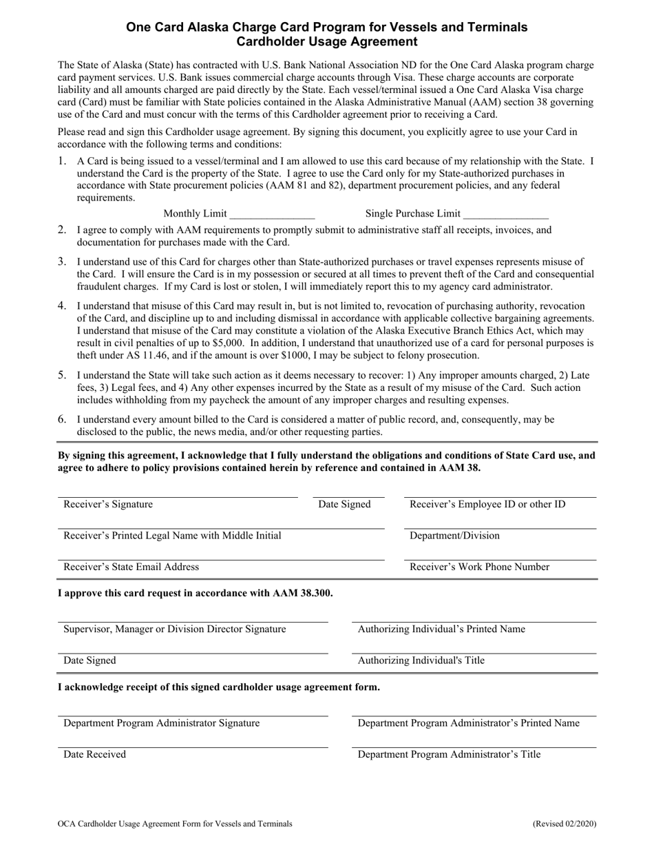 Alaska One Card Alaska Charge Card Program for Vessels and Terminals ...