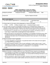 Form CALHR753 Download Fillable PDF or Fill Online Designation Notice ...