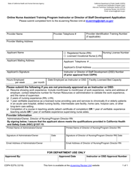 Form CDPH E276A Download Fillable PDF or Fill Online Online Nurse ...