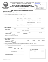 Form FDACS-13604 Download Printable PDF or Fill Online Limited ...