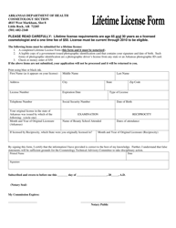 Arkansas Lapsed License Form Download Fillable PDF | Templateroller