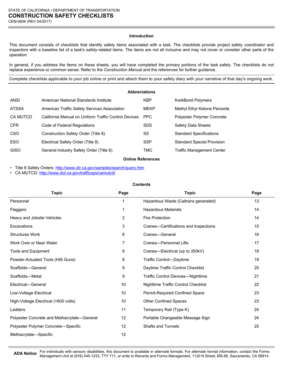 Form CEM-0606 - Fill Out, Sign Online and Download Fillable PDF ...