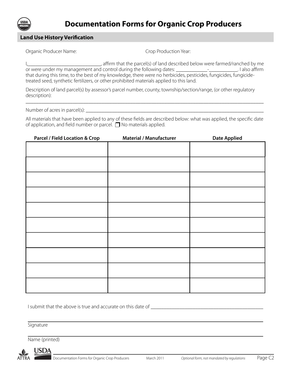 Documentation Forms for Organic Crop Producers - Fill Out, Sign Online ...