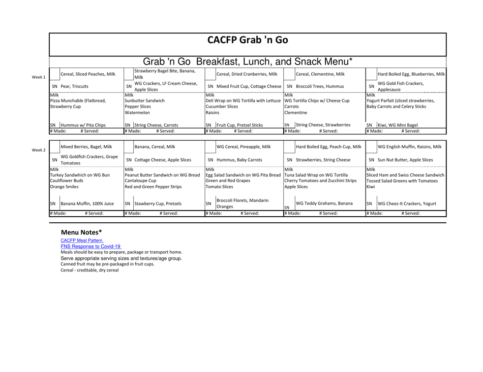 Iowa CACFP Grab 'n Go - Fill Out, Sign Online and Download PDF ...